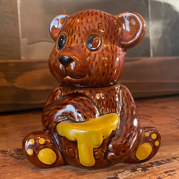 Kitchen | Vintage Honey Pot So Cute Bear With Pot Of Honeyslot For ...